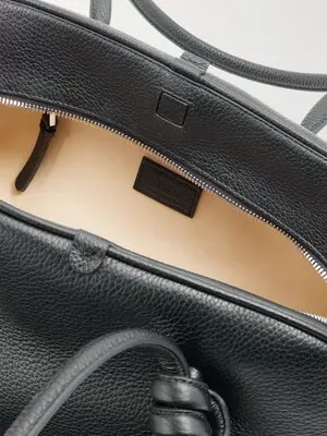 Jacquemus Le Turismo Full-grain Leather Messenger Bag - Black