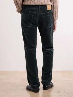 Massimo Alba Straight-leg Cotton-velvet Trousers