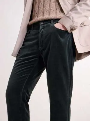 Massimo Alba Straight-leg Cotton-velvet Trousers