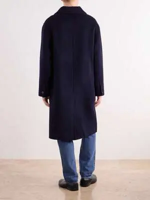 Officine Générale Braxton Suede-trimmed Wool Coat