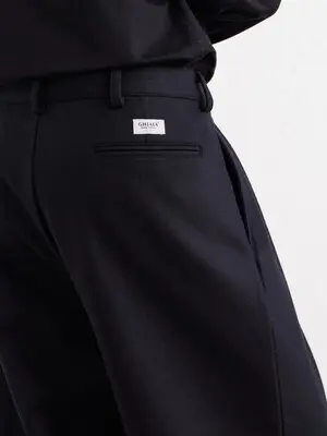 GHIAIA Straight-leg Pleated Wool-flannel Trousers
