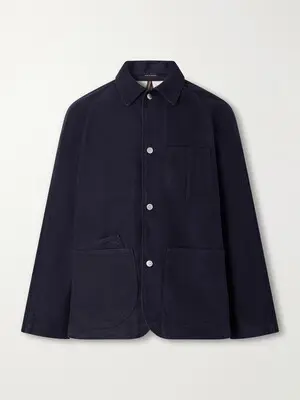 DRAKE'S Drake's - Cotton-Moleskin Chore Jacket - Men - Blue - UK/US 36 Blue