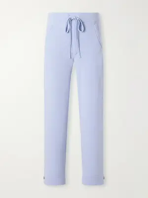 GOD'S TRUE CASHMERE Straight-leg Cashmere-knit Trousers - Blue