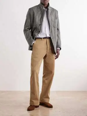 DRAKE'S Western Games Mélange Virgin Wool-tweed Blazer