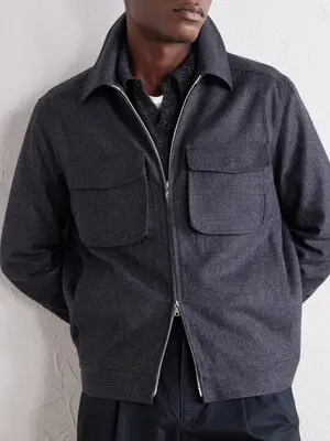 De Bonne Facture Student Prince Of Wales Wool-flannel Jacket