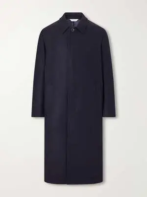 Boglioli Wool-blend Felt Coat - Navy