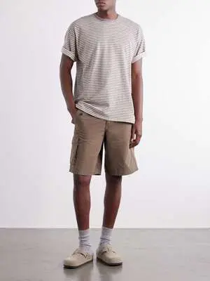 DISTRICT VISION Striped Cotton-jersey T-shirt