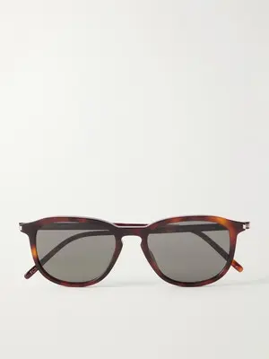 Saint Laurent Sl 939 Round-frame Recycled Acetate Sunglasses - Brown