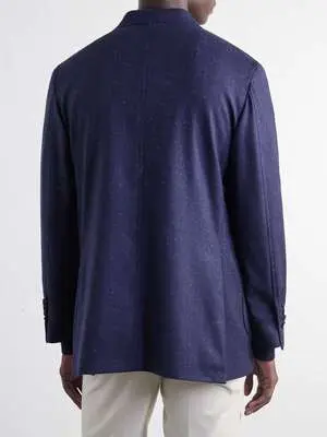 Rubinacci Darted Flecked Wool-herringbone Suit Jacket