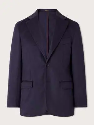 Rubinacci Darted Cashmere Woven Suit Jacket - Navy