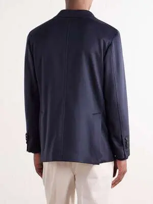 Rubinacci Darted Cashmere Woven Suit Jacket