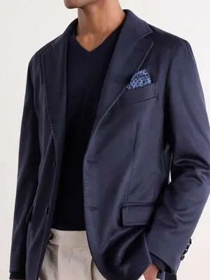 Rubinacci Darted Cashmere Woven Suit Jacket