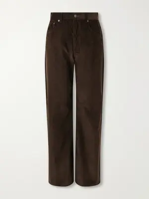 Acne Studios Straight-leg Cotton-corduroy Trousers - Brown