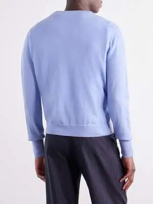 William Lockie Rib-trimmed Cashmere Sweater