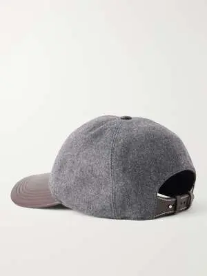 Berluti Leather-trimmed Cashmere-blend Hat