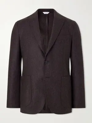Boglioli Virgin Wool-flannel Suit Jacket - Gray