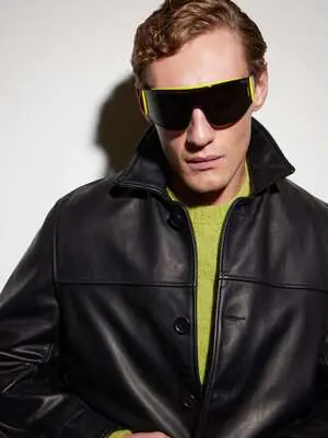 Loewe Speed Shield Aviator-style Metal Sunglasses