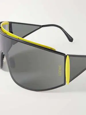 Loewe Speed Shield Aviator-style Metal Sunglasses