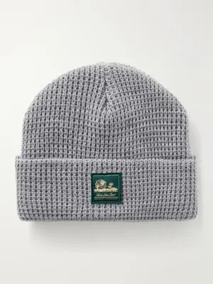 Aimé Leon Dore Aimé Leon Dore - Logo-Appliquéd Waffle-Knit Beanie - Men - Gray Gray