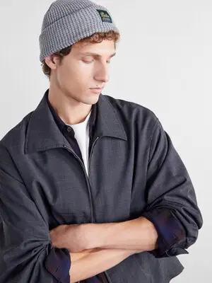 Aimé Leon Dore Logo-appliquéd Waffle-knit Beanie - Gray