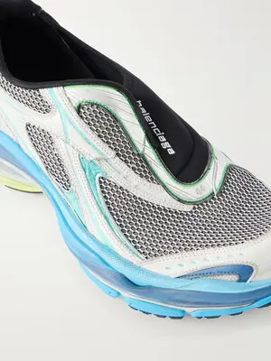 Balenciaga D'orsay Rubber-trimmed Mesh Sneakers - Blue