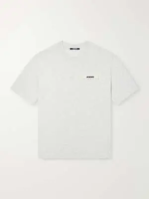 Jacquemus Logo-appliquéd Cotton-jersey T-shirt - Gray