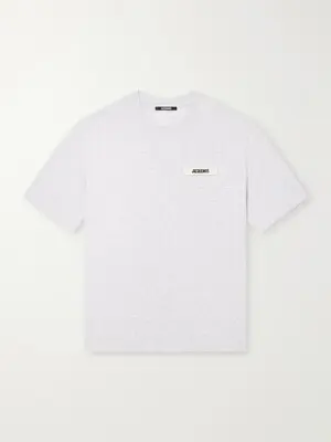 Jacquemus Logo-appliquéd Cotton-jersey T-shirt - Gray