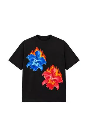 MELT Floral-print T-shirt - Black
