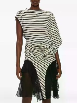 Christopher Esber Striped Panelled Mini Dress
