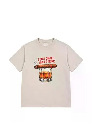MELT Graphic-print Cotton T-shirt - Neutrals