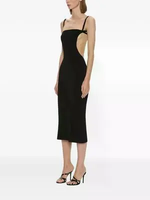 Christopher Esber Mara Contour Knit Midi Dress - Black