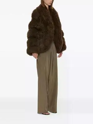 Christopher Esber Tabatha Tiered Faux-fur Jacket - Brown