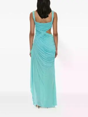 Christopher Esber Theia Squared Ruched-detail Long Dress - Blue