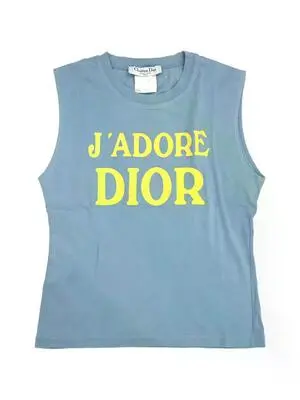 Dior 2002 J'adore Slogan Tank Top - Blue