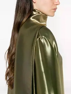 FERRAGAMO High-neck Panelled Midi Dress
