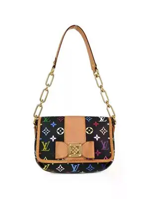LOUIS VUITTON Monogram Multicolor Patty Shoulder Bag - Black