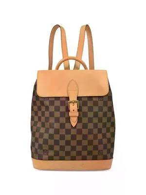 LOUIS VUITTON 1996 Damier Soho Arlequin Backpack - Brown