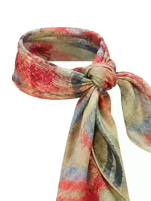 IBRIGU Pochette Abstract-print Silk Scarf