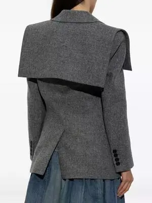 Chloé Single-breasted Tailored Jacket In Chiné Wool