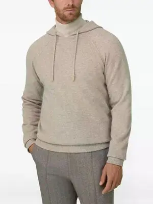 Boggi Milano Knitted Sweatshirt In Merino Wool And Yak