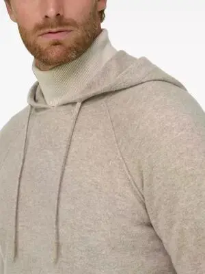 Boggi Milano Knitted Sweatshirt In Merino Wool And Yak