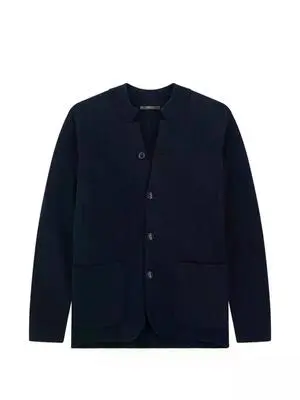 Boggi Milano Knitted Jacket In Superfine Merino Wool
