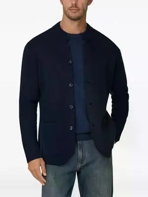 Boggi Milano Knitted Jacket In Superfine Merino Wool