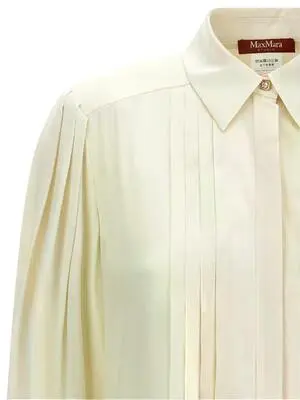 Max Mara Mstvongola Pleated Buttoned Shirt