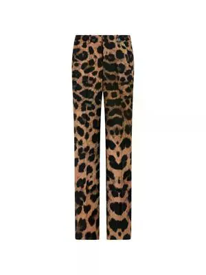 Philipp Plein Leopard Trousers Straight Fit