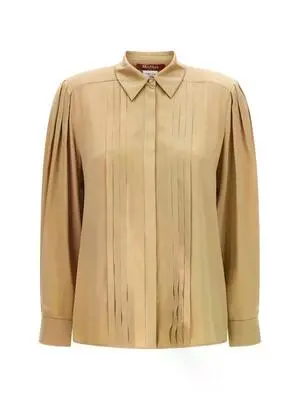 Max Mara Vongola Pleated Shirt Neutrals