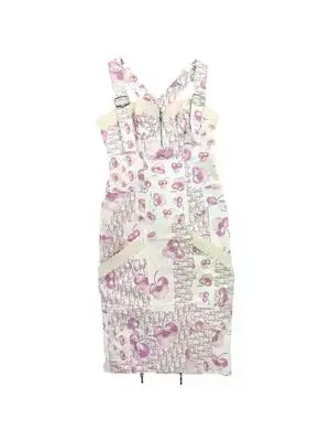 Dior 2005 Trotter Denim Midi Dress - White