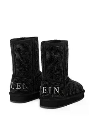 Philipp Plein Fake Suede Winter Boots Strass