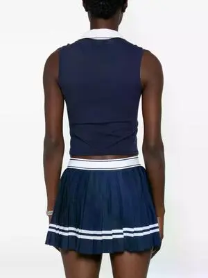 Sporty & Rich Logo-embroidered Sleeveless Top