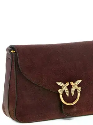 Pinko Small Love Suede Crossbody Bag